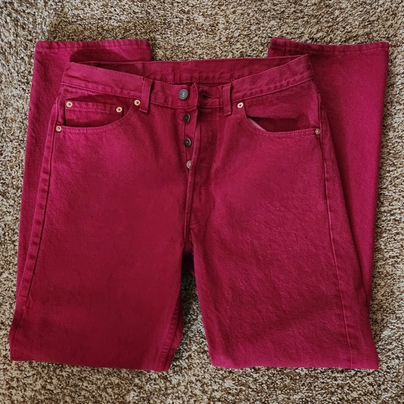 Levi's | Jeans | Levi 532 Buttonfly Jeans Red Black Batwing Tag Vintage ...